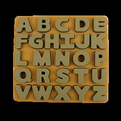 Quality Food Grade Kids Silicone Puzzle With Letters Alphabet Shape for sale