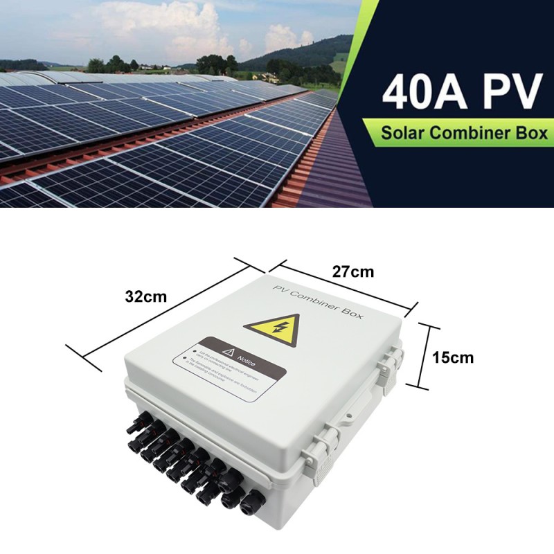 IP65 Waterproof Solar Energy PV Combiner Box 1-6 Strings Plastic Distribution Enclosure Solar DC Switching Box