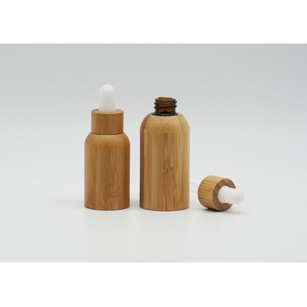 Quality 30ml Cylinderical Bamboo Dropper Bottle for Personal Care for sale