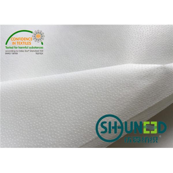 Quality nonwoven thermal bond interlining / double dot fusible / 100% polyester for sale