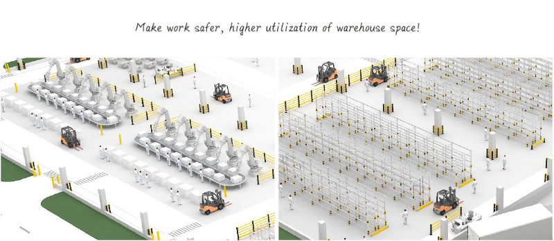  Safety Barrier Warehouse flexible anti-collision system   FS-2023A