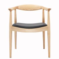 Quality Natural Wood Officeworks Hans Wegner Kennedy Chair Leather Seat for sale