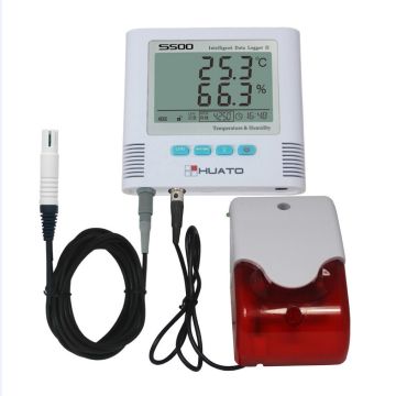 Quality Sound Light Alarm High Accuracy Temperature Humidity Data Logger HUATO S500-EX for sale