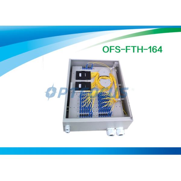 Quality Wall Mounted Cabinet Single Fiber Optic Termination Box 24 Splice Tray for sale