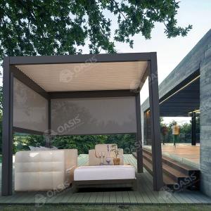 Quality 6063t5 Aluminum Alloy Pergola With Motorized Louvered Custom Heavy Duty Type for sale