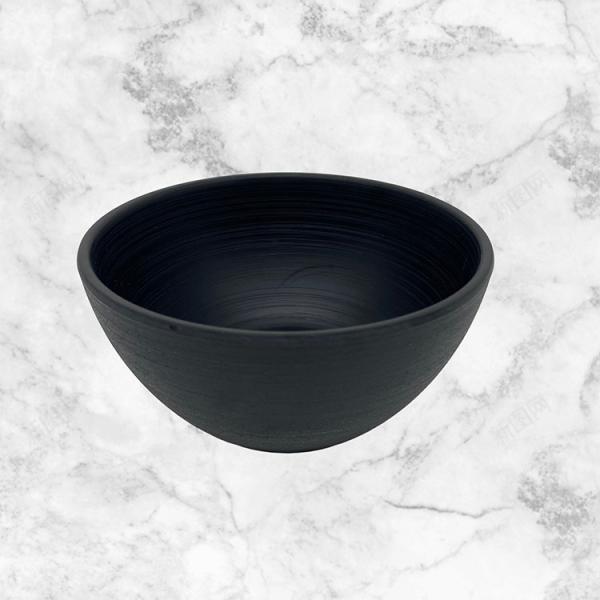 Quality Restaurant Melamine Rice Bowl Round Matte Black Bowl Dinnerware for sale