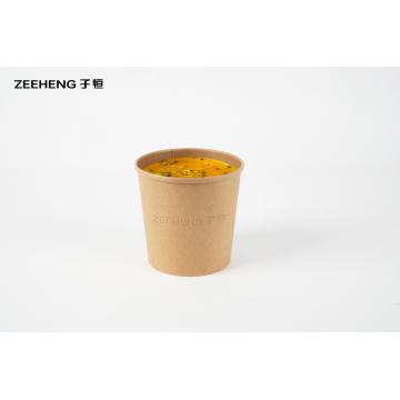 Quality 12 Oz Biodegradable Soup Cups Kraft Paper Bowls With Lids for sale