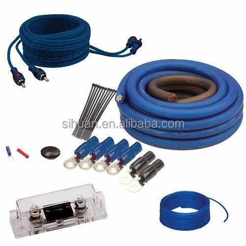 Quality 4awg Amp Installation Cable Kit 2500W Car Audio Cables Kit with Bare Copper for sale