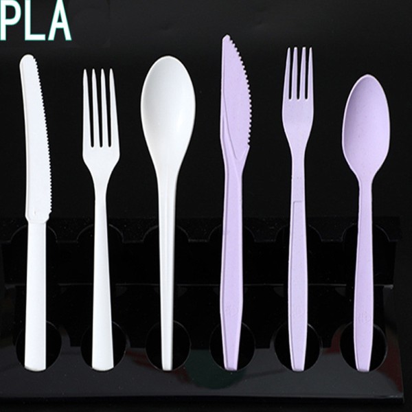 Quality Colorful Cornstarch Disposable Fork Fruit Serving Salad PLA Plastic Dessert for sale
