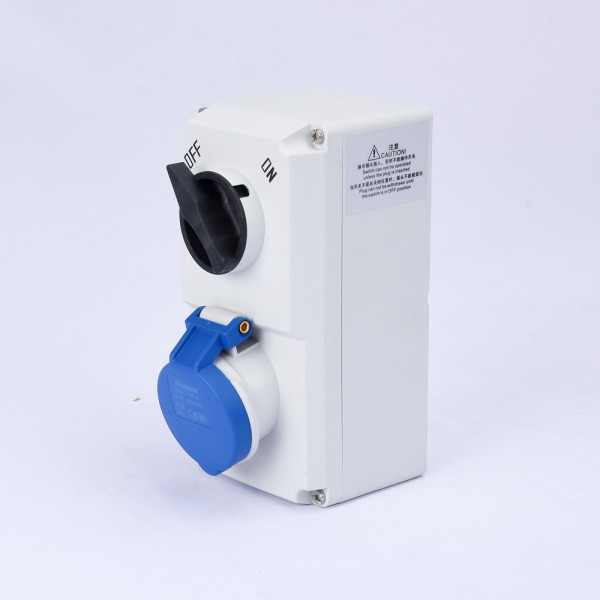 Quality 3P 16A IP44 Three Phase Interlocked Switch Socket IEC Standard for sale