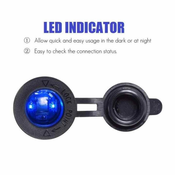Quality 12-24Volt Waterproof Truck Cigarette Lighter Socket Cigarette Lighter Power for sale