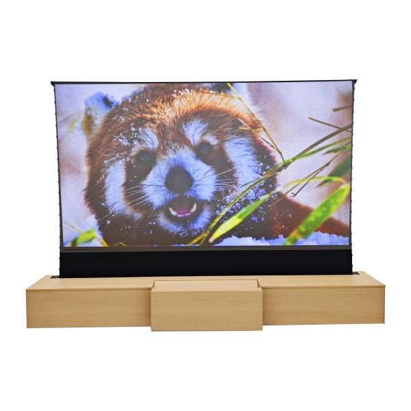 Quality Telescopic Laser TV Cabinet with Motorized Function and Solid Oak Finish for sale
