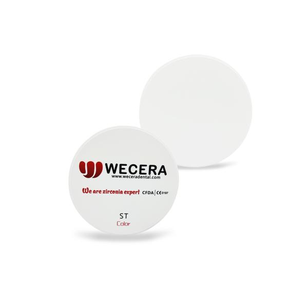 Quality High Translucent 43% Dental Zirconia Blank CAD CAM 1100Mpa Strength C1 D98*16mm for sale