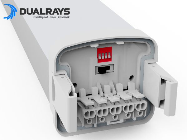 Quality DUALRAYS D5 LED Moisture-proof Light with DIP Switchable Power/3CCT and wiring for sale