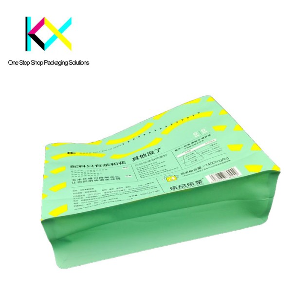 Quality Customizable Spot UV Eco Friendly Tea Bag Packaging Use Side Zipper for sale