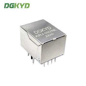 Quality Single port Tab Down Shielded rj45 Cat5 Modular jack connector, 10/100 BASE lan for sale