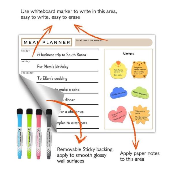Quality Multifunction Combination Creative Reusable Calendar Planner Sticky Dry Erase for sale