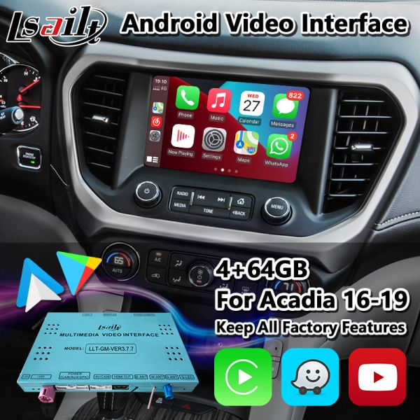 Quality Lsailt Android GPS Navigation System Carplay Interface for 2016-2019 GMC Acadia for sale