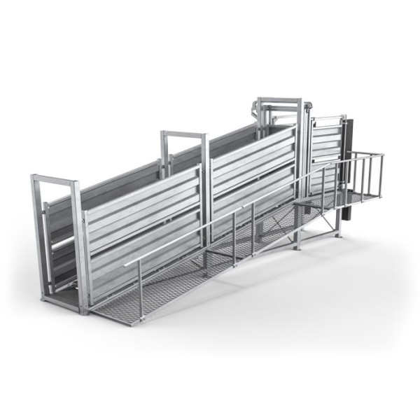Quality Custom Leveled Livestock Loading Ramp Plans Hardwood Timber Floor for sale