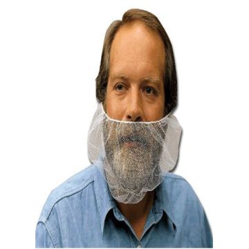 Quality White Color Disposable Nylon Mesh Beard Cover Polyester Fabric Material for sale