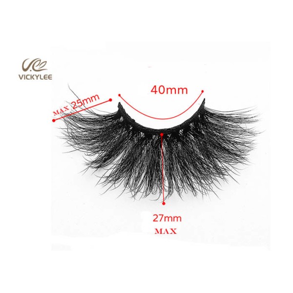 Quality Dramatic Fluffy Crossed Long 21MM 5D Mink Lashes for sale