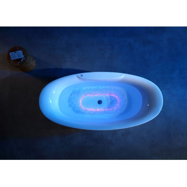 Quality Bathtub With LED Bottom Light For Bubble Baths Hidden LED Bubble for sale