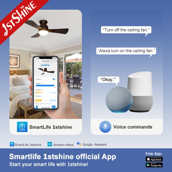 Quality Modern 42” Ceiling Fan with Light Compact and Elegant Design for sale