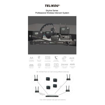 Quality Wireless Studio Intercom 100 16 Users Duplex For Professional Event Audio Video for sale