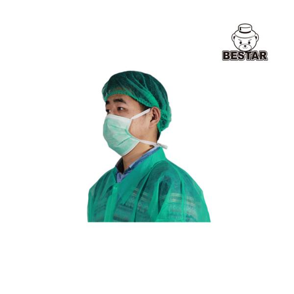 Quality 35gsm Cleanroom PP Disposable Lab Coat Visitor Gown for sale