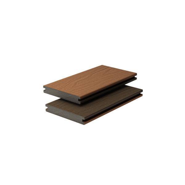 Quality Splinter Free 146x22 WPC Floor Decking Co Extruded Wood Plastic Composite for sale