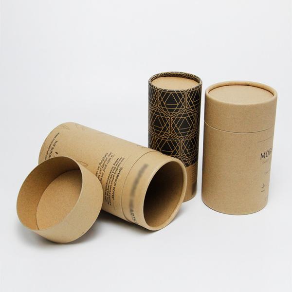 Quality Custom Printed Cylinder Kraft Paper Tube Recyclable Tea Packaging Containers for sale