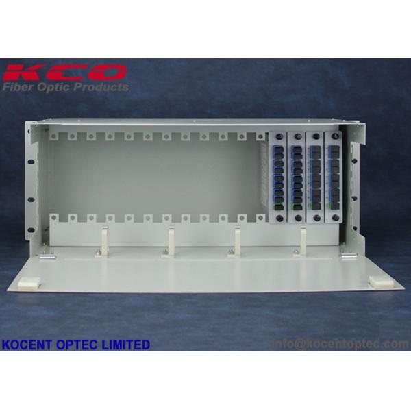 Quality 4U Rack Mount Fiber Optic PLC Splitter Patch Panel with 14/16 Slot and 2x16 for sale