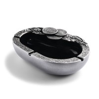 Quality OEM ODM Sandblasting Portable Metal Pocket Ashtray Corrosion Resistance for sale