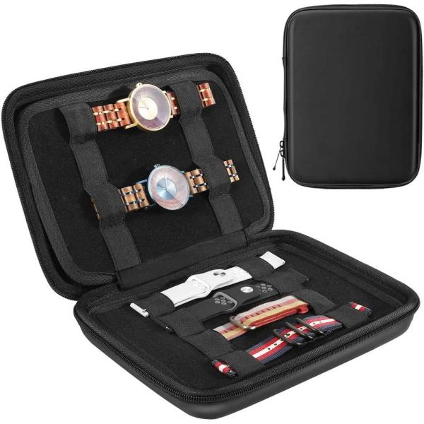Quality CE 1680D Polyester EVA Watch Carry Case Silk Screen Print Logo for sale