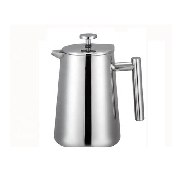 Quality Double Wall S S French Press Pot Teapot 12/17/27/34/51oz for sale