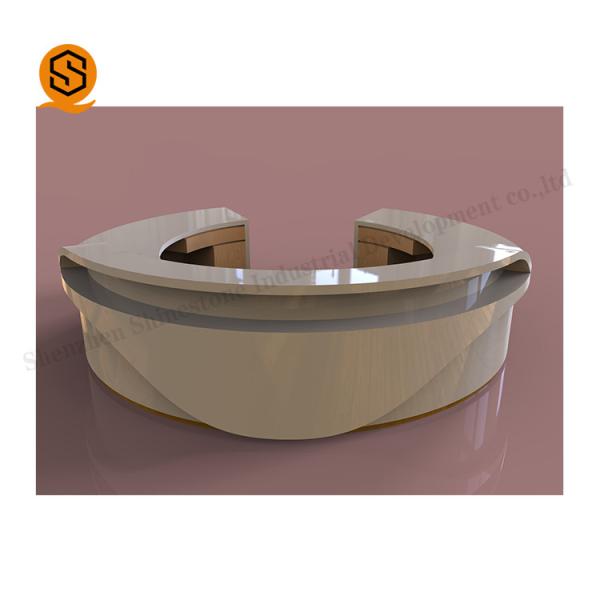 Quality Joint Seamless Solid Surface Reception Desk White Front Desk Reception for sale
