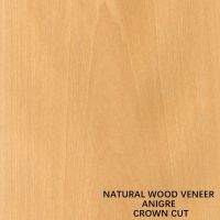 Quality Decoration Natural Anigre Wood Veneer Flat Cut Crown Grain 0.18-0.55 mm Thickness China Makes Good Price for sale
