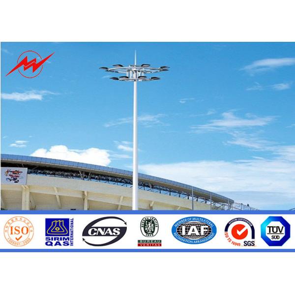 Quality 30m Q345 customized galvanized High Mast Pole with lifting systems for sale