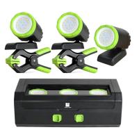 Quality 3-Pack Rechargeable LED Work Lights With Portable Case For Camping for sale