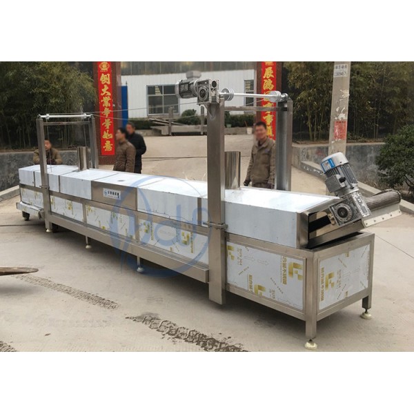 Quality Chain Belt Type Continuous Automatic Fryer Machine Food Grade 30KW Adjustable for sale