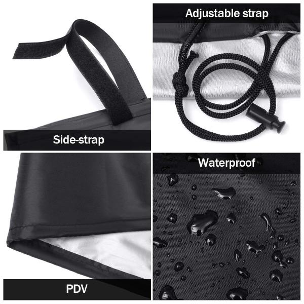 Quality Polyester Table Tennis Cover Black Water Resistant With Paddle Pockets for sale