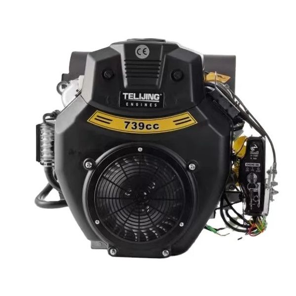 Quality 16.8-3600 Rated Output 2 Cylinder Gasoline Engine TJ740 with Forced Cooling and OHV Design for sale