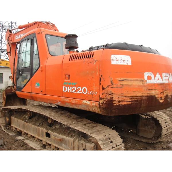 Quality Used Crawler Excavator Daewoo Dh220 Secondhand Backhoe Hydraulic Digger with for sale