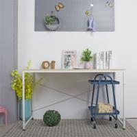 Quality Wooden Surface Northern Europe Style Metal Computer Table Shelf Desk for Home for sale