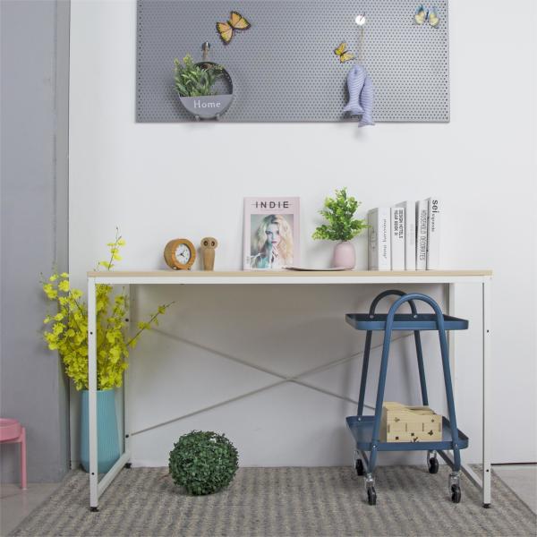 Quality Wooden Surface Northern Europe Style Metal Computer Table Shelf Desk for Home for sale