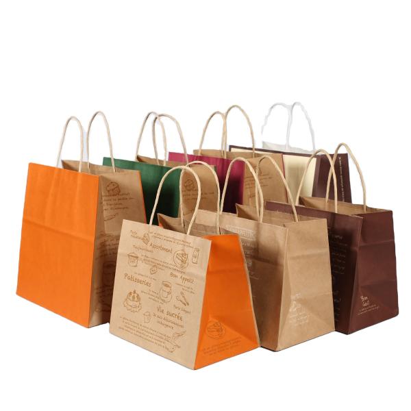 Quality Extra Large Wide Base Brown Kraft Paper Shopping Bag for Custom Packaging for sale