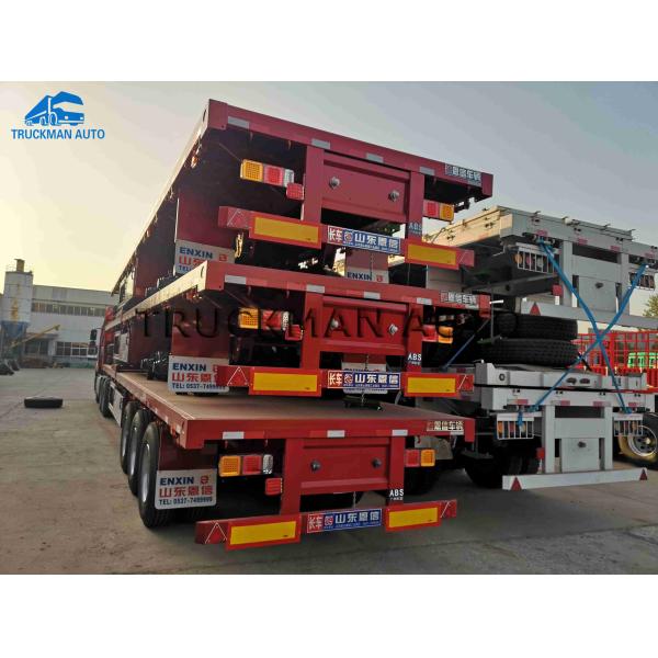 Quality Mn Steel Flatbed Container Trailer , Semi Storage Containers In 60 Tons Loading for sale