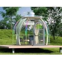 Quality Modern Luxury Design Prefab Green Houses Windproof PC Material Dome Tent for for sale