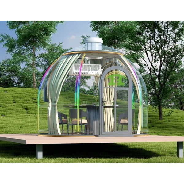 Quality Modern Luxury Design Prefab Green Houses Windproof PC Material Dome Tent for Villa Capsule Dome house for sale