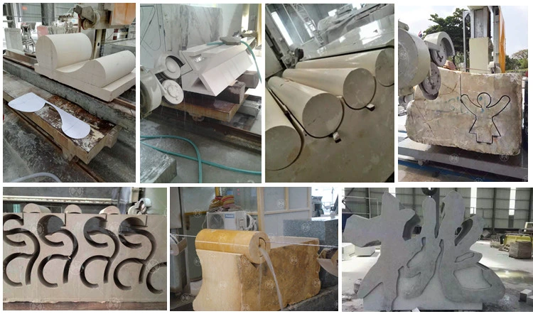 Finished stone products cut by Diamond Wire Saw Machine